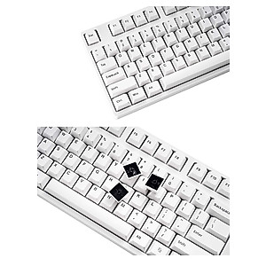 Bow Keycaps, 139 White Keys PBT Cherry Profile Double Shot for filco Cherry Ducky iKBC Mechanical Gaming Keyboard (White)