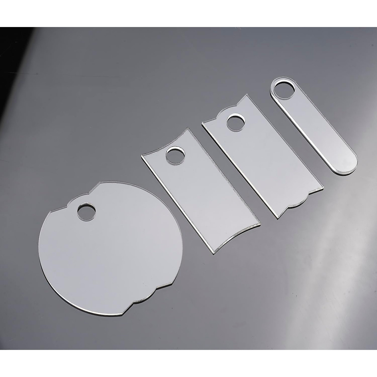 MOTAIN Acrylic Blank Name Tag Compatible for Stanley 20/30 Oz Tumbler,1 Set of All 4 Desigh H2.0 Version Name Plate for Stanley Tumble 20/30oz