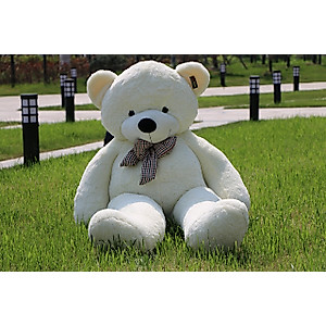 Joyfay Giant Teddy Bear, White- Over 6ft (78")