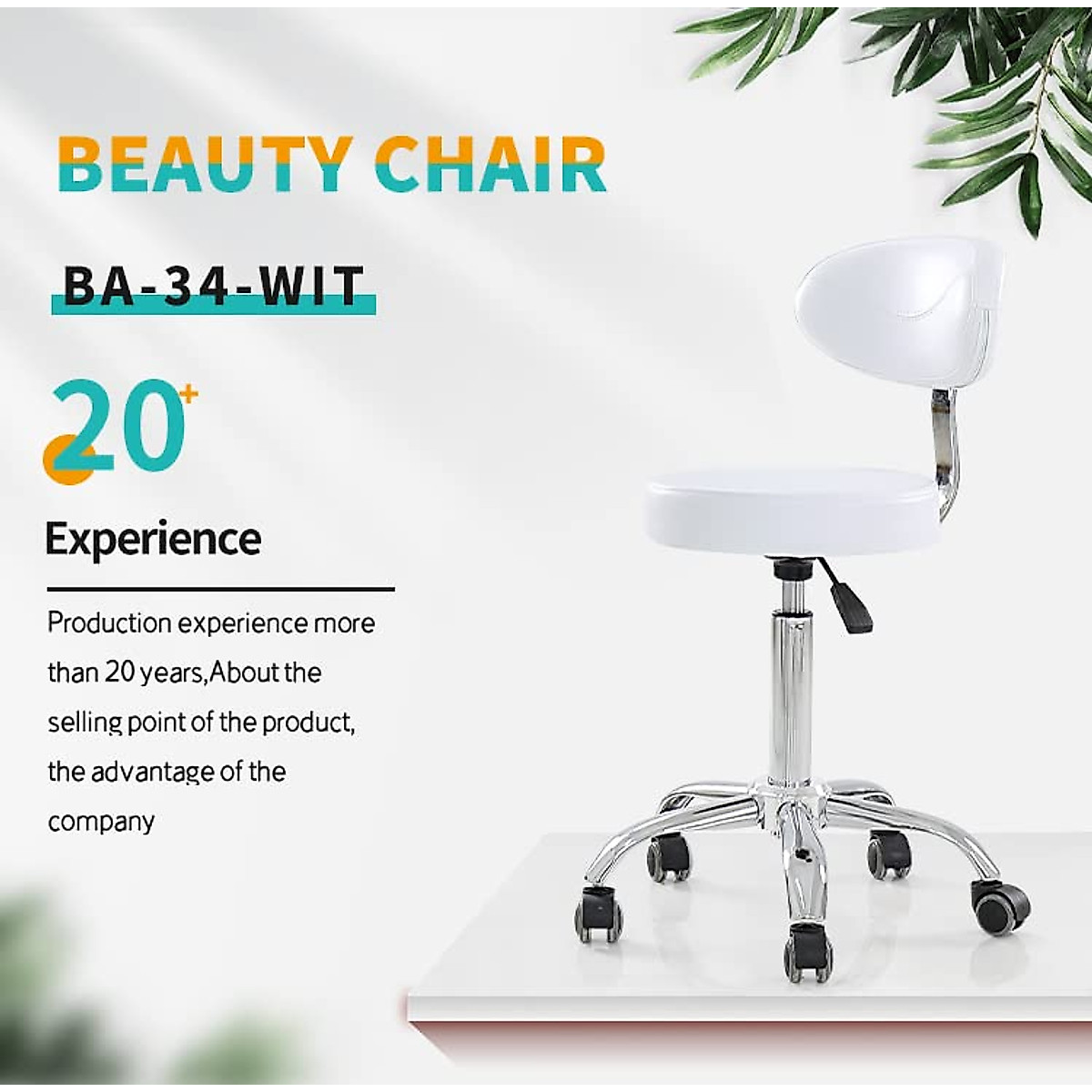 TATARTIST Tattoo Stool Massage Saddle Chair Adjustable Hydraulic 360° Rotating Medical Spa Beauty Salon Stools Bar Boss Office Artist Workbench Chairs with Rolling Wheels Backrest (Black)