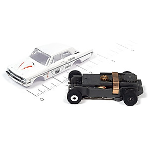 Auto World Thunderjet Cars N Coffee 1964 Ford Thunderbolt (White) HO Scale Slot Car