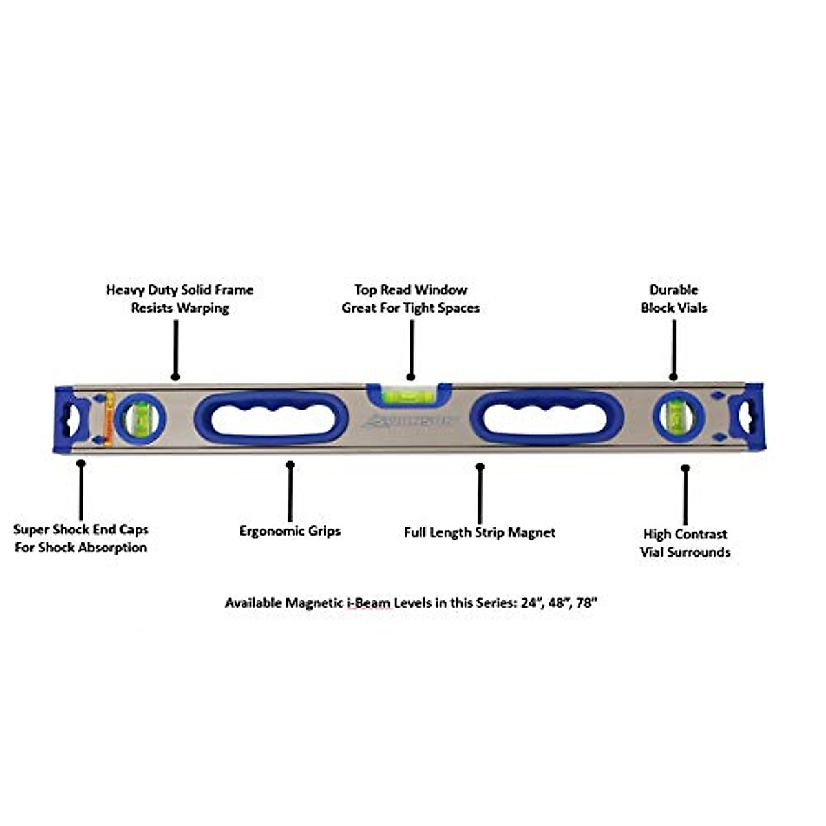 Swanson Tool IBX48M 48-Inch Magnetic I-Box Level (Silver)