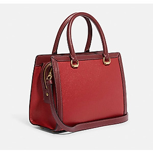 COACH Grace Carryall In Colorblock (Gold/Red Apple Multi)