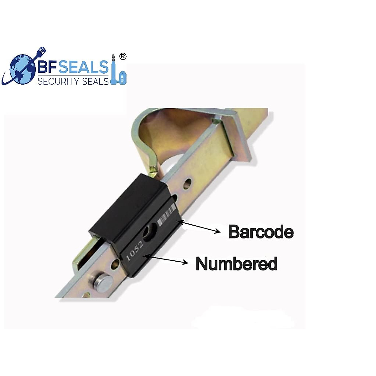 Equipment Cargo Security Shipping Containers Lock Door, Bar/Barrier, 3 pcs., Heavy Duty, with Numbered Barcode - for Semi Trailers, Trucks, Containers, Storage - Free & Quick Shipping - BFSEALS