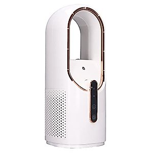 Luqeeg Bladeless Fan, USB Charging Touch Control Fan, Portable Desk Fan with 3 Speed Options & Humidifying Spray Ultra Silence Bladeless Humidifying Fan for Rooms Home Office Desktop Bedroom