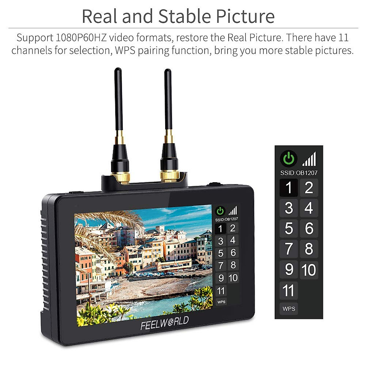 FEELWORLD FT6 FR6 5.5 Inch Wireless Video Transmission DSLR Camera Field Monitor Built in Transmitter and Receiver System Long Range 800ft Low Latency 0.07s Touch 3D LUT HDR 4K HDMI Director AC DP