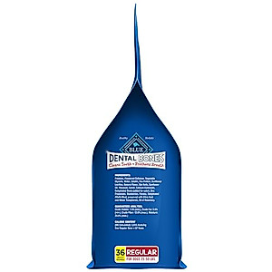 Blue Buffalo Dental Bones Regular Natural Dental Chew Dog Treats Bag Jumbo Pack