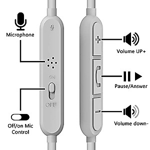 GEEKRIA Audio Cable with Mic Compatible with Bose QuietComfort SE, QC SE, QCSE, QC 45, QC 35 Series II, QC 25, 700 ANC Cable, 2.5mm Replacement Stereo Cord with Inline Microphone (4 ft / 1.2 m)