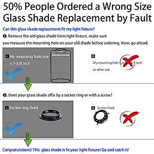 GoldSwift 3 Pack Clear Hammered Glass Lamp Shade Replacement Globe Cover, 6" Tall, Water Ripple Cylinder Glass Lampshade for Lighting Fixture Chandelier Pendant Light Wall Sconce, 1-5/8 Inch Fitter