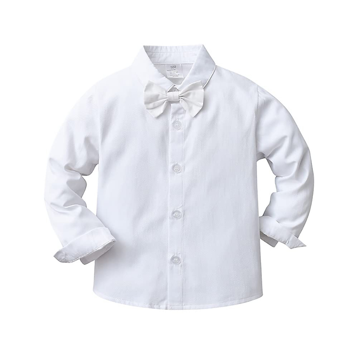 Christening Baptism Outfits for Boys Infant Christmas Outfit Toddler Dress Clothes Wedding Tuxedo Shirts Waistcoat Long Pants Kids Gentlemen Suits Easter Holiday 1st Birthday All White 4-5T