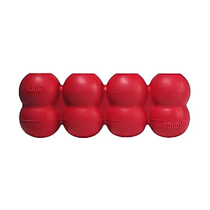 KONG Goodie Ribbon - Stuffable Natural Rubber Dog Toy - with Four Fillable Goodie Grippers for Enrichment Play - Bone-Shaped Chew Toy - for Large Dogs