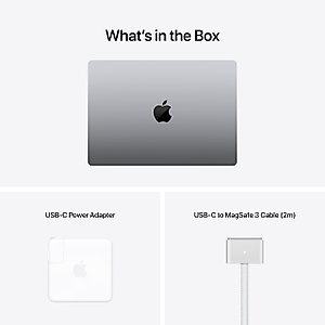 (CTO) Apple 14-in MacBook Pro M1 Max 10-core CPU 24-core GPU chip - 512GB SSD 32GB Space Gray (Fall 2021) - Z15G001WE