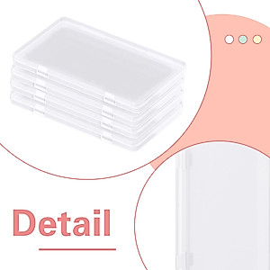 QZONELIFE 4pcs Clear Photo Storage Boxes Photo Organizer Cases with Lids Photo Keeper Picture Storage Containers Box for 4" x 6" Photo Picture Card Stamps Office Supplies