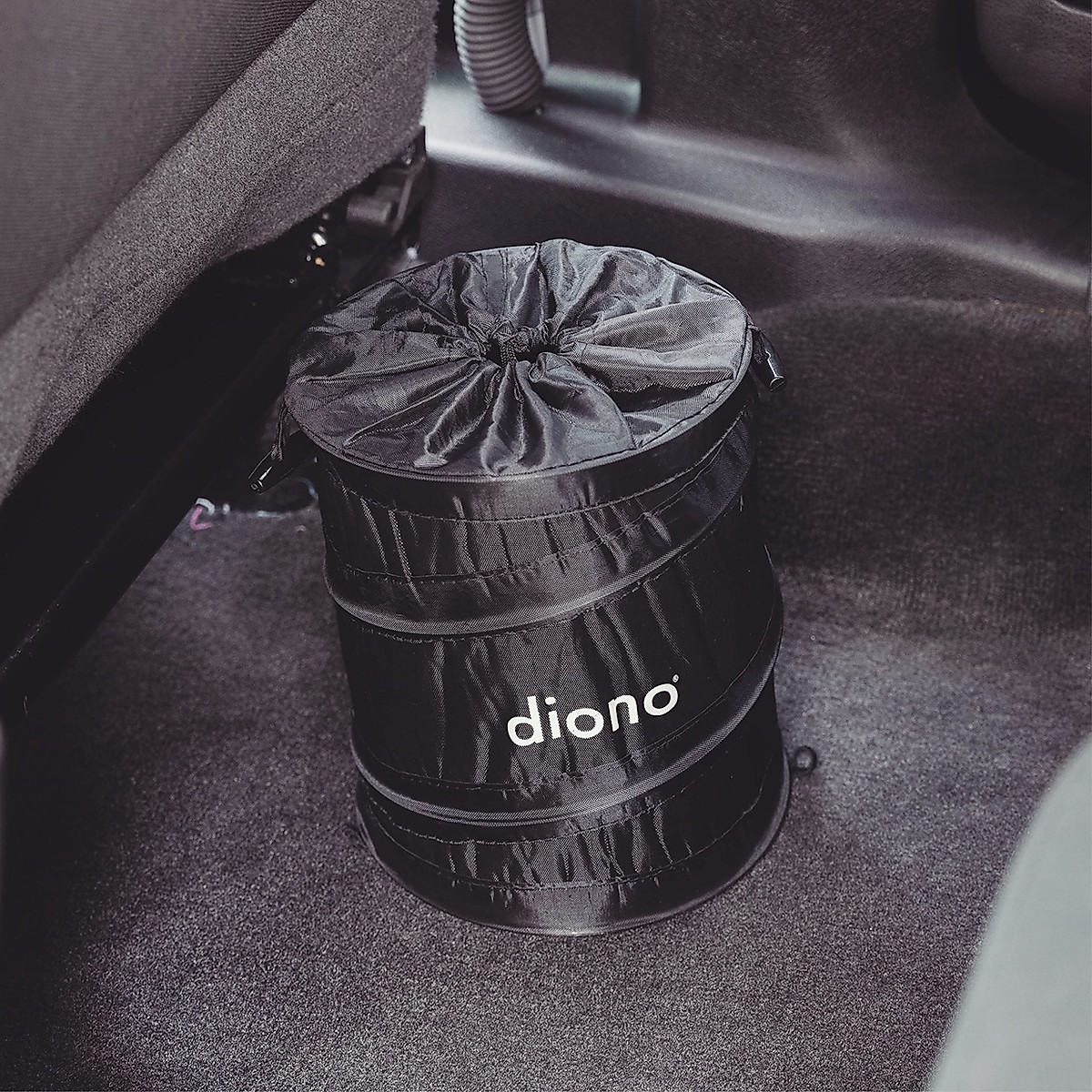 Diono Pop-up Trash Bin, Collapsible Car Trash Can Portable, Small, Leak Proof, Perfect For Keeping Car Clean, Black