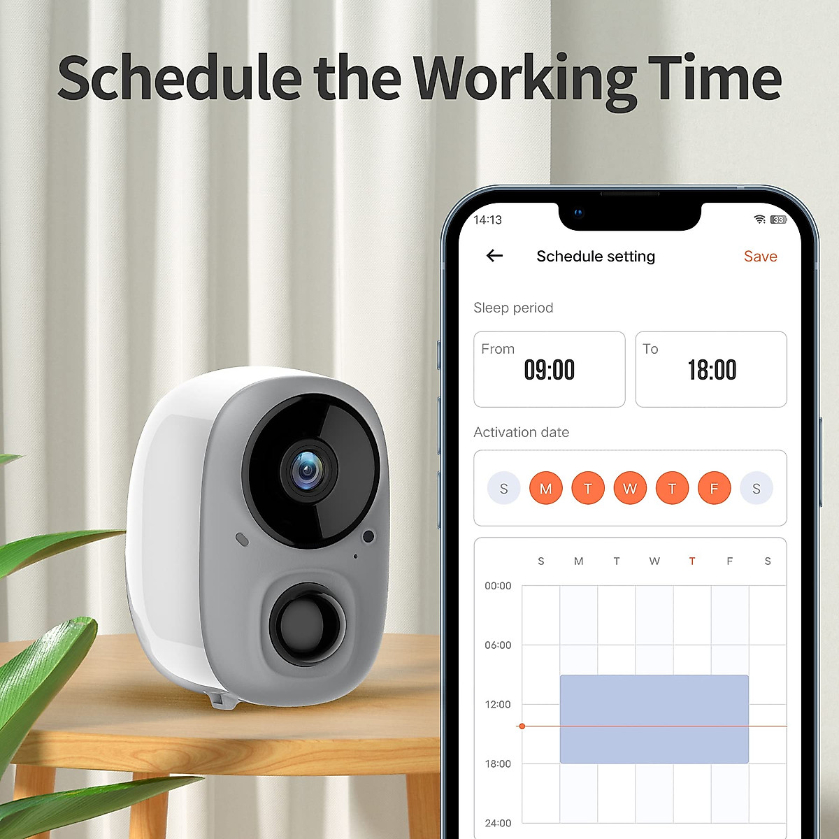 FIYEE Security Cameras Wireless Outdoor Solar Powered, 1080P WiFi Outside Surveillance Camera for Home Security, Lifetime Free Cloud Storage