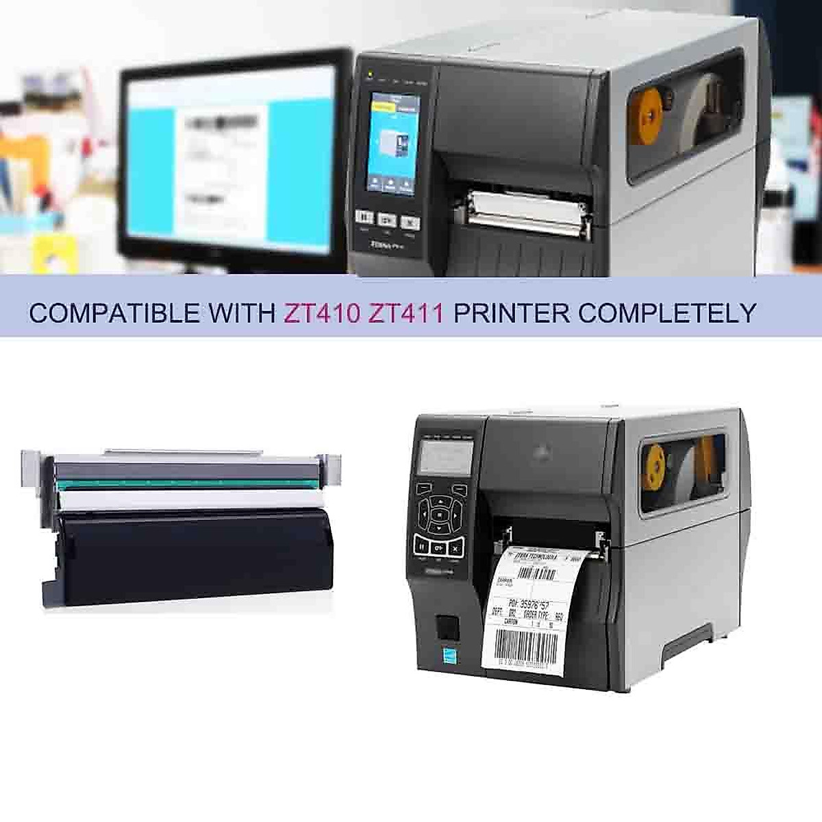 Thermal Print Head for Zebra ZT410 ZT411 203DPI Printer P1058930-009