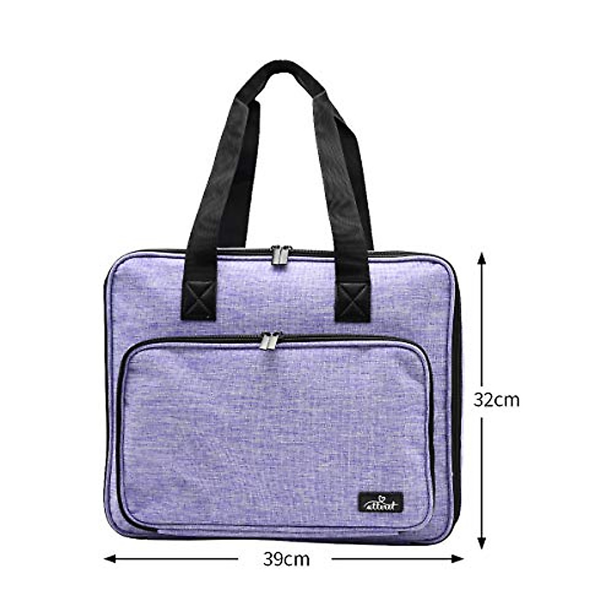 ATTERET Full Range Embroidery and Cross Stitch Starter Kit with Premium Storage Organizer Bag, Includes 99 DMC Coded Cotton Threads, 9 Metallic Floss, 3 Hoops, Needles, Scissors + More (Purple)