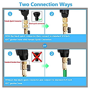 Car Wash Nozzle,Garden Hose Nozzle with Soap Dispenser and Washing Mitt,High Pressure Hose Foam Sprayer Garden Water Gun for Car Wash,Watering Plants and Showering Pet