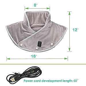 Neck Heating Pad,Haniperis Heated Neck Shoulder Wrap with Auto Shut Off and 3 Adjustable Temperature,Electric Thermal Compress Neck Brace,Heat Therapy for Soreness & Stiffness Pain Relief (XL)