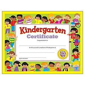 TREND enterprises, Inc. Kindergarten Certificate, 30 ct