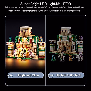 BrickBling Light Kit for Lego The Iron Golem Fortress Building Toy Set, Creative Lighting Compatible with Lego 21250 (Lights Only, No Bricks)