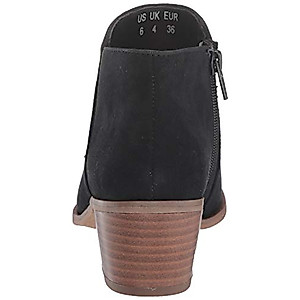 Amazon Essentials Women's Ankle Boot, Black Microsuede, 7.5