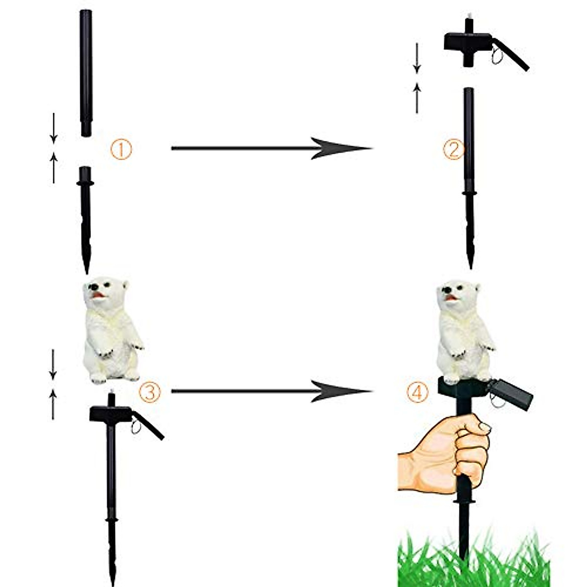 zey Solar Power Led Garden Light Outdoor Waterproof Energy Panel Lamp Solar Shape Lights Path Yard Decoration