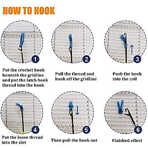 EMISTEM Latch Hook Kits for Adults - DIY Latch Hook Rug Kits for Kids, Crochet Kit for Beginners, Rug Making Kits with Printed Canvas, Gift Packaging. (Cute Cat with Baseball, 15x21)