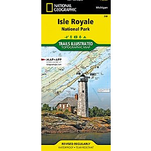 Isle Royale National Park Map (National Geographic Trails Illustrated Map, 240)