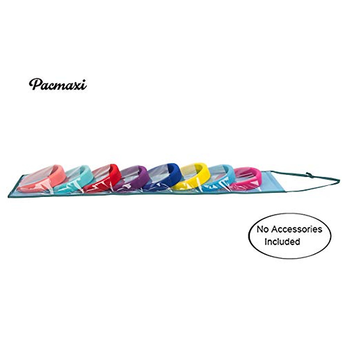 PACMAXI Hanging Headband Holder For Women, Headband Storage Organizer, Hairband Rack Holder With 8 Clear Pockets Container, Headband Storage Holder for Girls With Two Piece Set (blue)