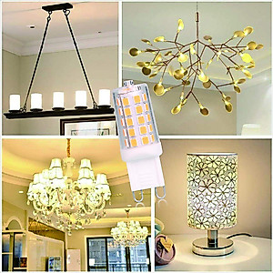 AIPLAMP G9 led Bulb Dimmable t4 g9 Base Bulbs, 2700K Soft White Light Equivalent to 25W 40W Halogen Bulbs, 4W 450Lm 120V AC No Flicker 360 Degree Angle, G9 led Lamp,5 Pack