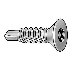 Tamper Screw, Flat, 10-16, 2 L, PK50