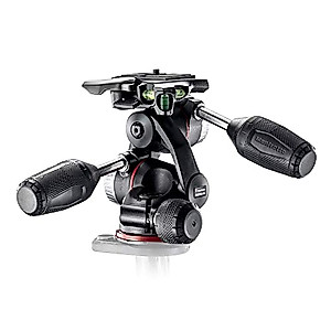 Manfrotto X-PRO 3-Way Tripod Head, for Camera Tripods, Fluid Ball Head, Camera Stabilizer, Photography Accessories for Content Creation, Professional Photography