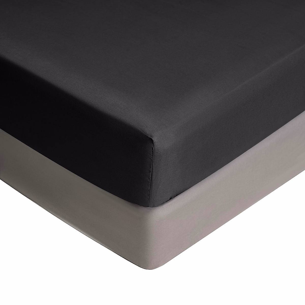 Fitted Bottom Sheet Queen Only - Deep Pocket Fully Elasticized Fit - Premium Brushed Microfiber Ultra Soft - Shrinkage and Fade Resistant for Woman Man Teens Kids - Gray