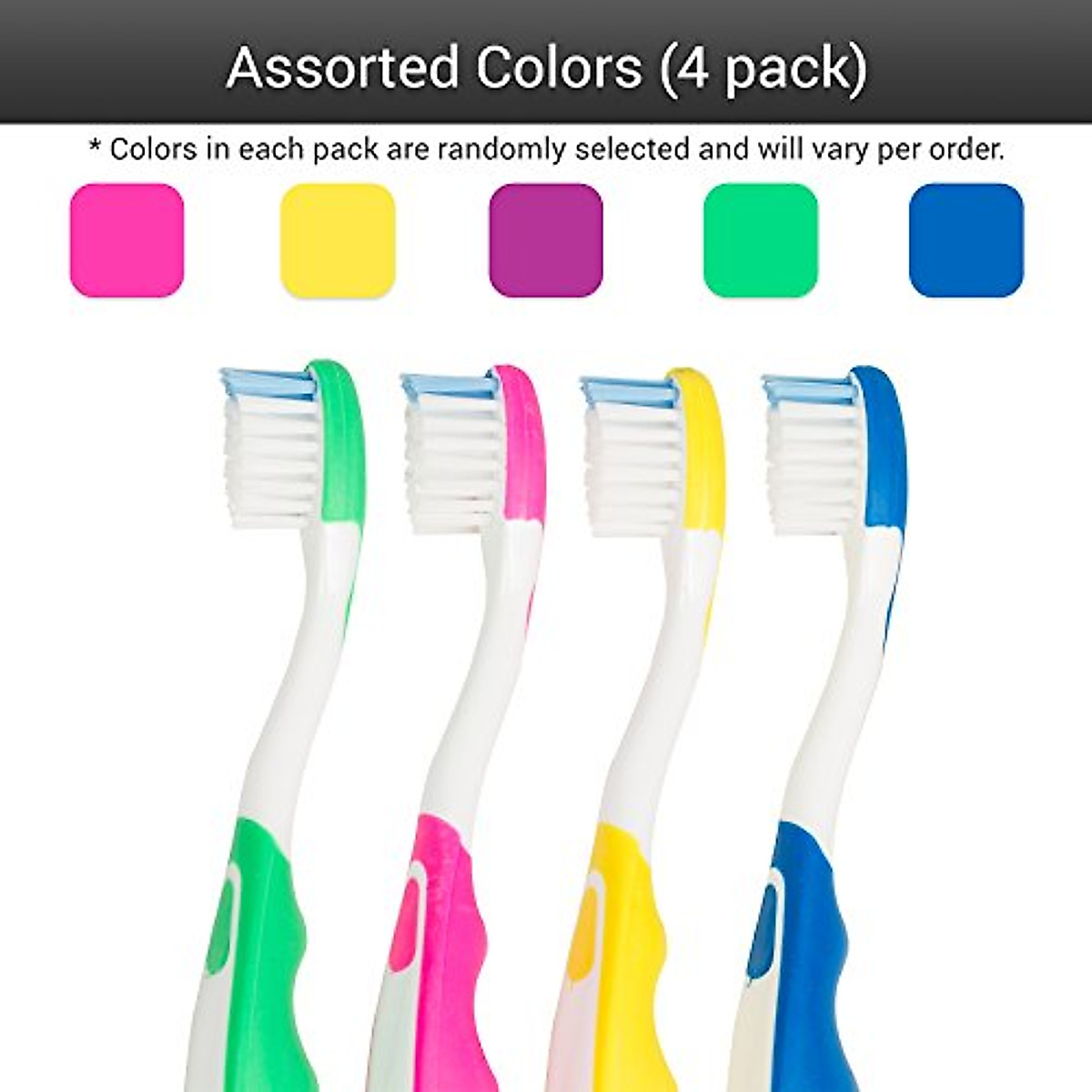 PRO-SYS® Kids Toothbrush (Colorful 4-Pack) - Made with Soft Dupont® bristles (Ages 2-5 for Toddlers and Young Children)