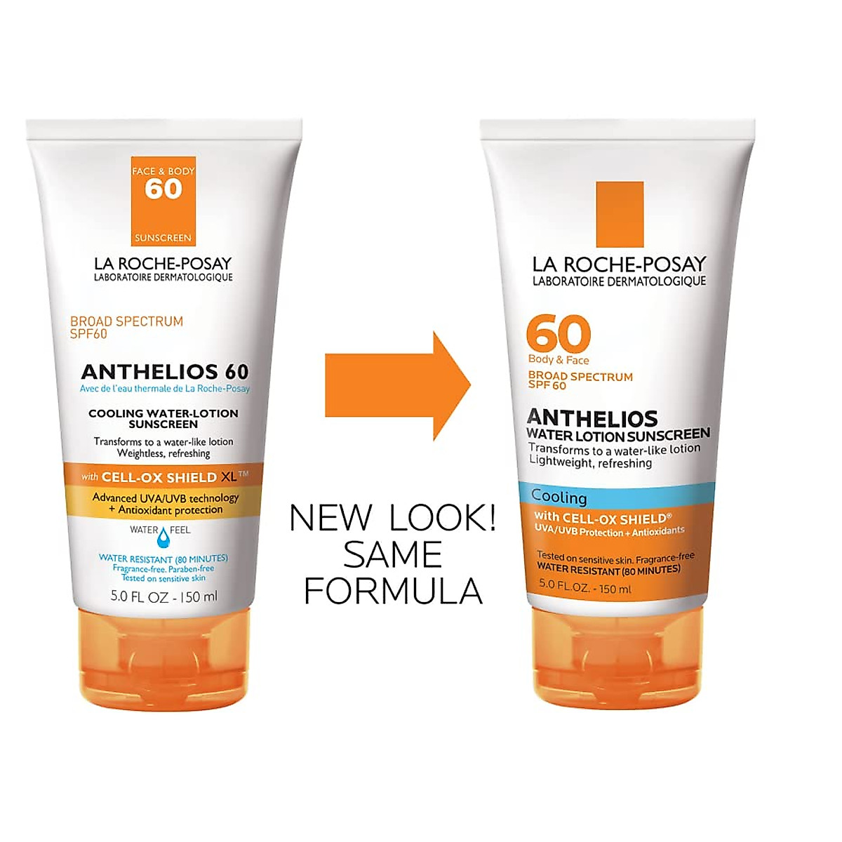 La Roche-Posay Anthelios Cooling Water Lotion Sunscreen for Body and Face, Broad Spectrum Sunscreen SPF, Absorbs Quickly, Water Resistant Every Day Sun Protection for Sensitive Skin