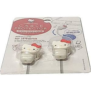 Friend Sanrio Hello Kitty Cable Protector Cell Phones Accessories 2pcs Set for iPhone (Lightning Cable)