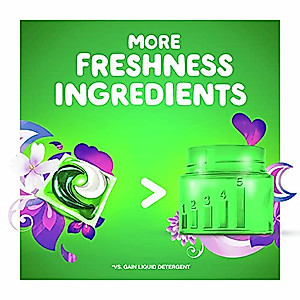 Gain flings! Liquid Laundry Detergent Pacs, Moonlight Breeze, 42 Count