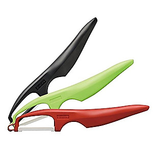 Kyocera Advanced Ceramic Vertical Double Edge Blade Peeler, Green
