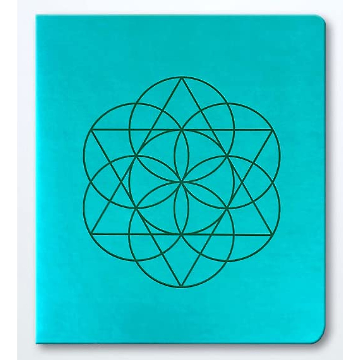 InnerGuide Undated Yearly Wellness Planner - Daily Weekly & Monthly Organizer & Appointment Book - Goal Setting - Journal - Faux Leather Cover - “8” x 9” - Turquoise