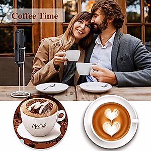 OKMIMI Milk Frother Handheld with Stand, Electric Whisk Drink Mixer for Lattes, Coffee, Cappuccino, Hot chocolate, Battery Operated(not included) Stainless Steel Mini Foamer Cool Kitchen Gadgets