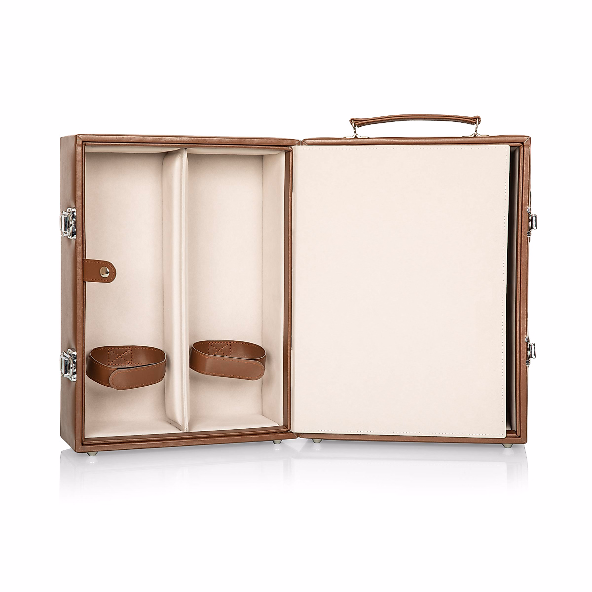 LEGACY - a Picnic Time brand Manhattan Case, Stainless Steel Cocktail Shaker Set, Premium Tools, Bar Accessories, and Bartender Kit, One Size, Mahogany with Tan Accents