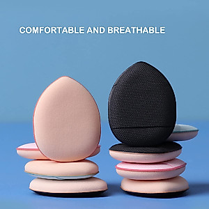 RONG HUA 10 Pieces of Mini Powder Puff Face Triangle Soft Makeup Loose Water Drop Air Cushion Tool Brush Concealer ,10 Piece Set