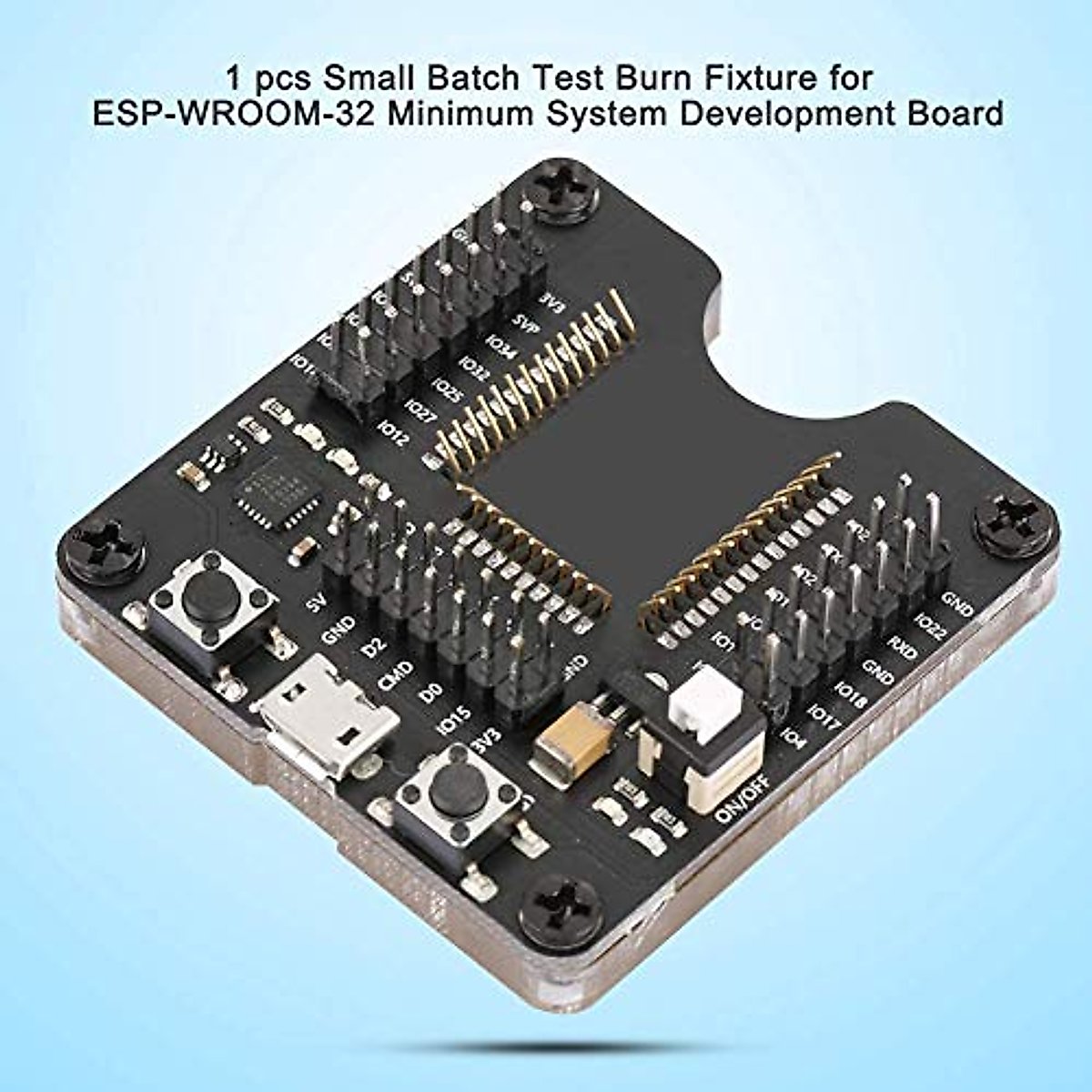1 pcs ESP-WROOM-32 Adapter, Small Batch Test Burn Fixture Test Board Burn Fixture for ESP-WROOM-32 Minimum System Development Board 27g/1.0oz