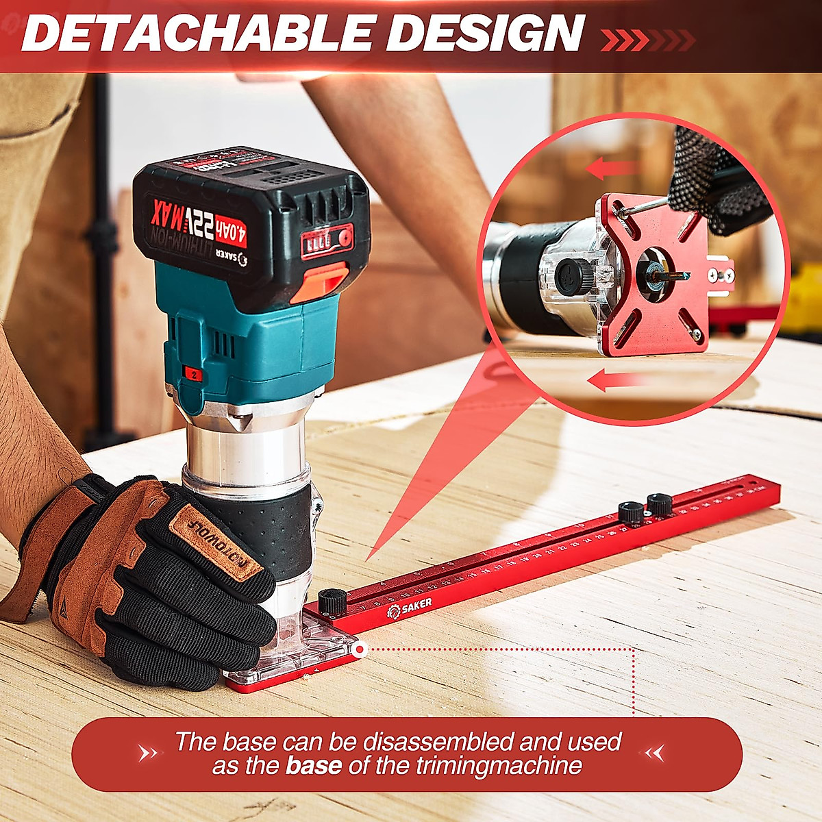 Saker New 4 in 1 Router Milling Groove Bracket|Cabinet Hardware Jig with Automatic Center Punch|Router Milling Groove Bracket Advantages|Router Guides for Woodworking