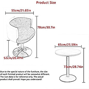 Conference Reception Room Coffee Table with Chair, Dining Room Furniture Chair Lift Cloth 65cm Round Table Cafe Balcony Hotel European Modern Office (Color : Gray White) (Color : Blue White) (Green Wh