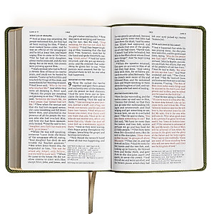 NASB Large Print Personal Size Reference Bible, Olive LeatherTouch, Red Letter, Presentation Page, Cross-References, Full-Color Maps, Easy-to-Read Bible Karmina Type