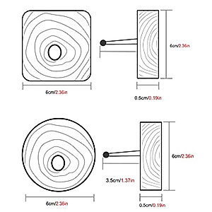 LHLLHL Nanmu Sticky Hook Wall Hanging Porch Wall Behind The Door Hanger Rack Coat Hook Free Household Strong Hook