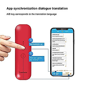 WDSD C-1 5.0 Rechargeable Fast Connection Mini Portable Voice Multi-Language Smart Translator for Overseas Business Meeting (Color : White-Dinosaur Doodle4)