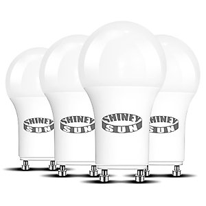 Sunshiney GU24 LED Light Bulb Dimmable, 5000K Daylight, 12W (Equivalent 75W), Twist-in Light Bulb A19 Shape,4 Pack